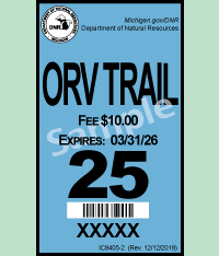 ORV Trail Permit - The Cycle Conservation Club of Michigan